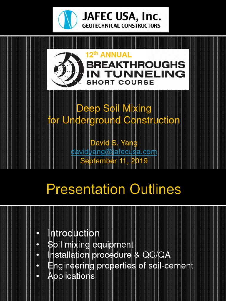 Yang DSM For Underground Construction | PDF | Deep Foundation | Cement