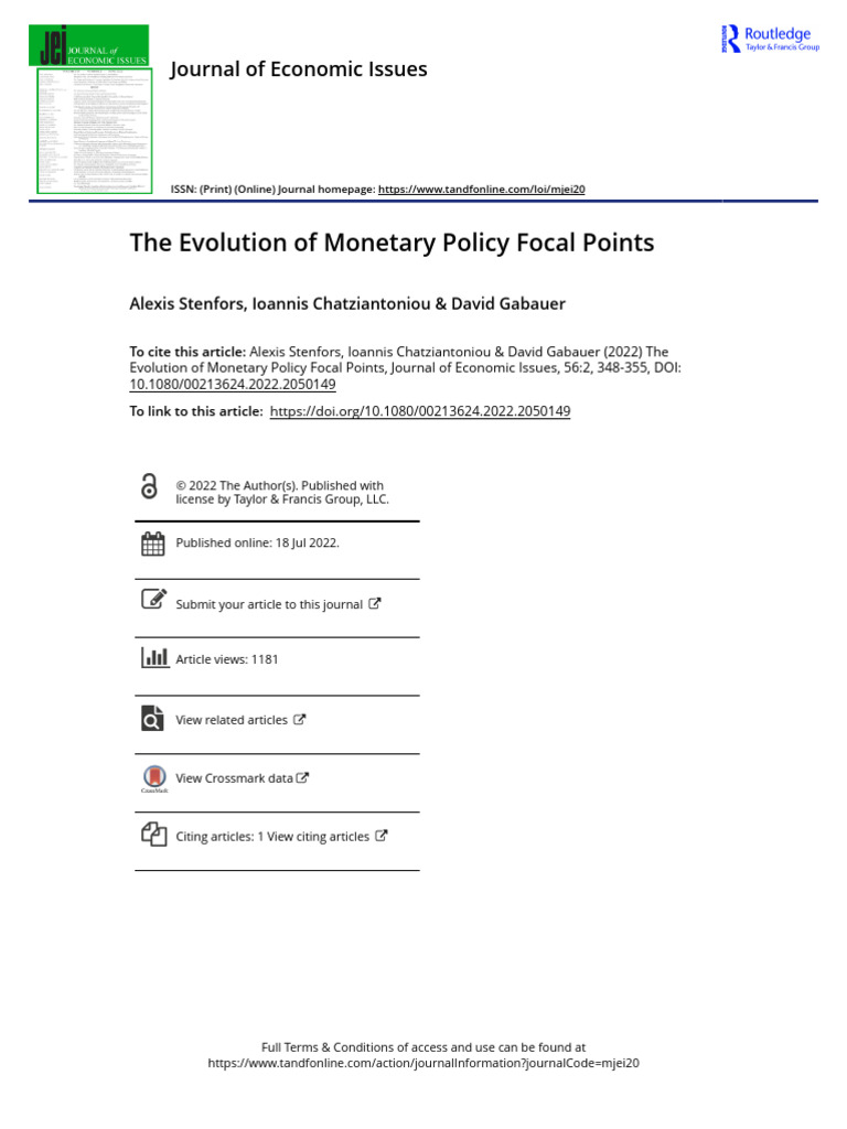 The Evolution of Monetary Policy Focal Points | PDF | Inflation ...