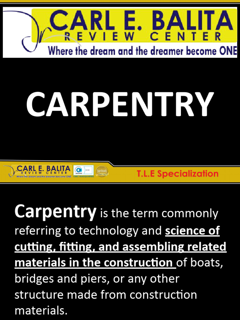 Tle - Carpentry | PDF | Wood | Stairs
