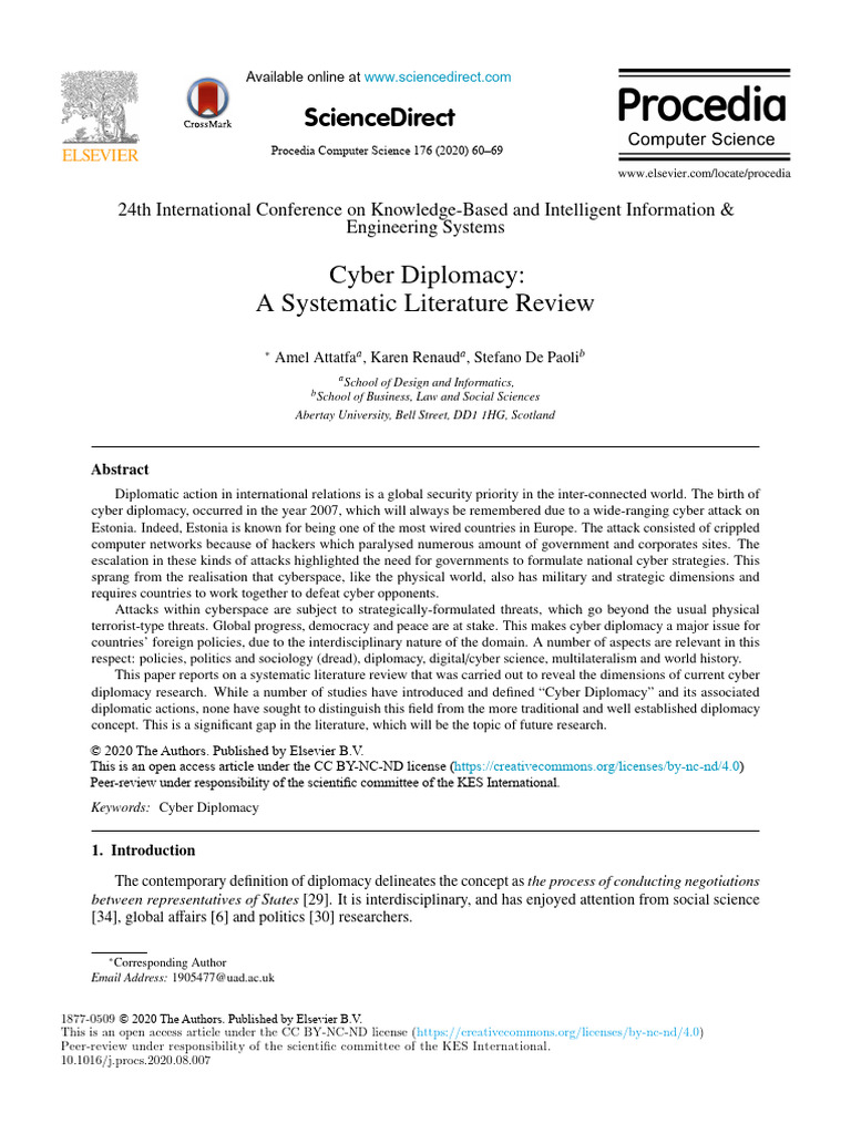 Cyber Diplomacy - Review | PDF