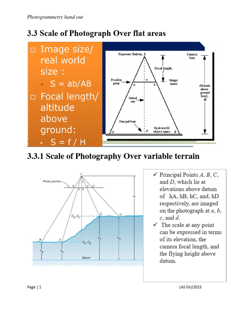 Photogrammetry Handout | PDF | Stereoscopy | Cartesian Coordinate System