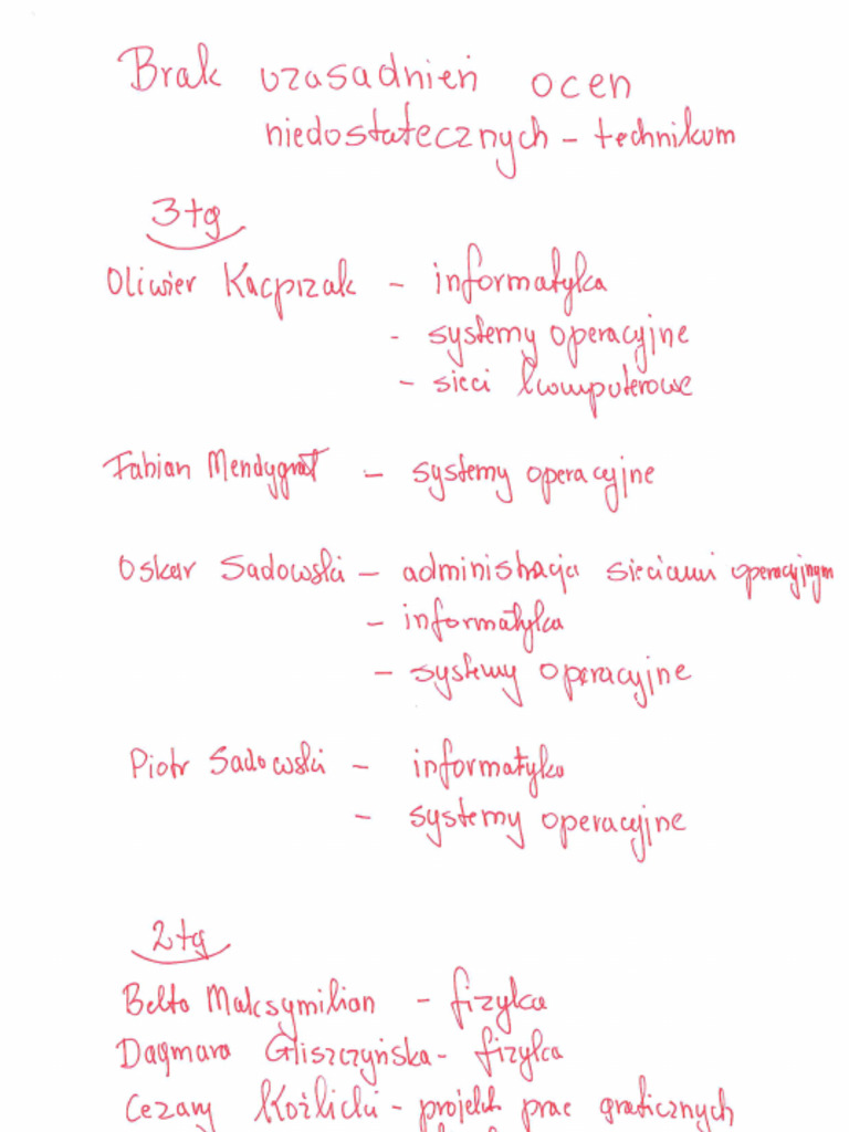 Braki Technikum | PDF