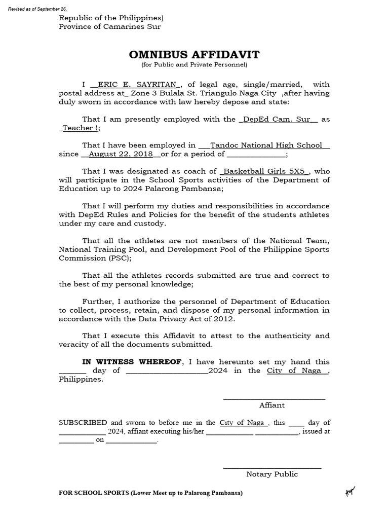 2020 Omnibus-Affidavit | PDF