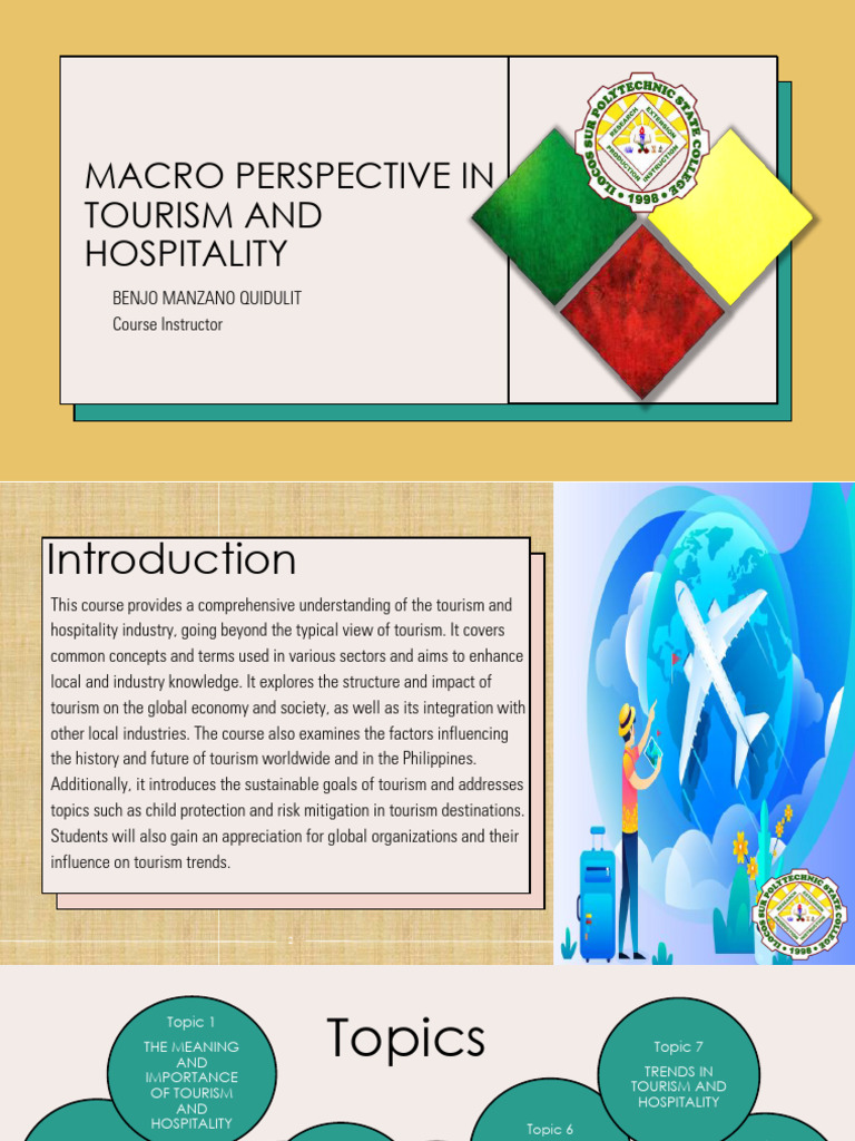 Macro-Perspective in Tourism and Hospitality Module 2 | PDF | Tourism | Restaurants
