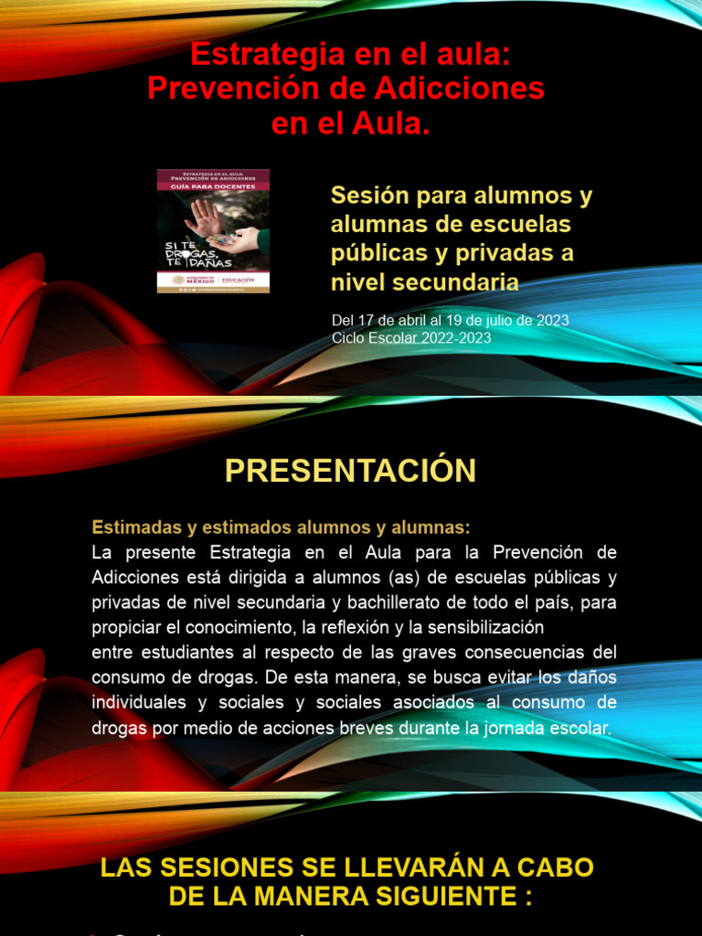 Prevención de Adicciones Escolar | PDF
