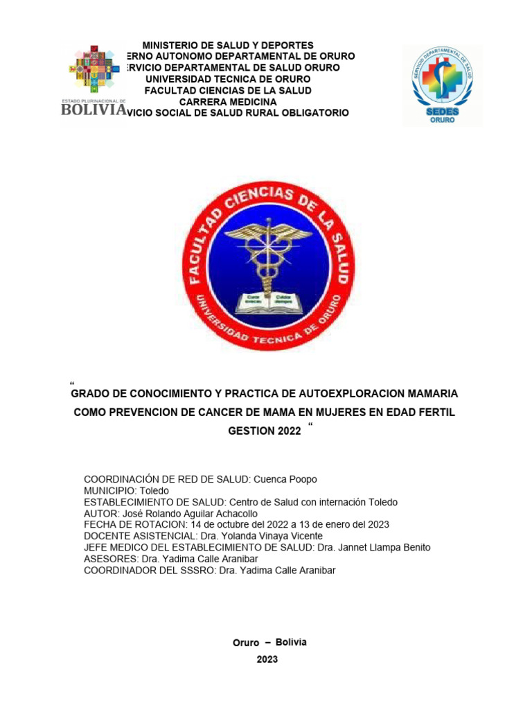 Monografia Prevencion de Cancer de Mama | PDF | Cáncer de mama | Pecho