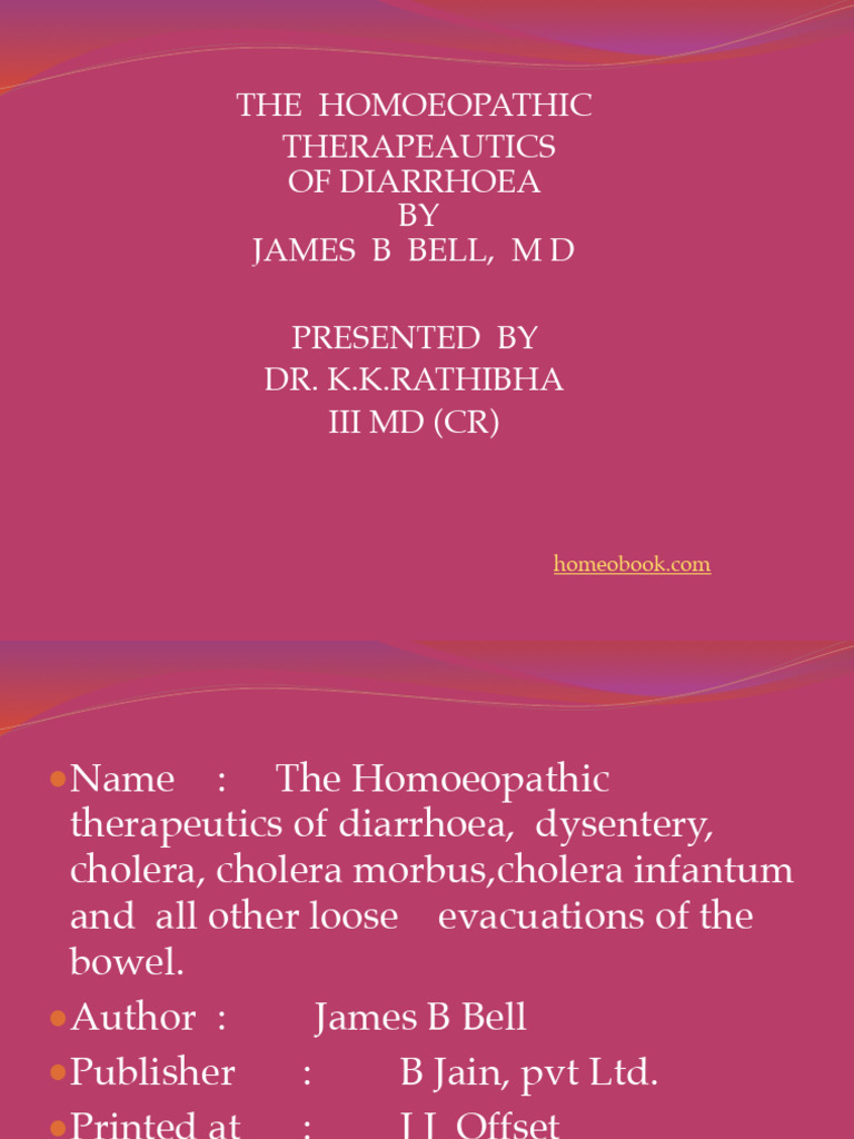 Homeopathy Guide for Diarrhea | PDF | Clinical Medicine | Medicine