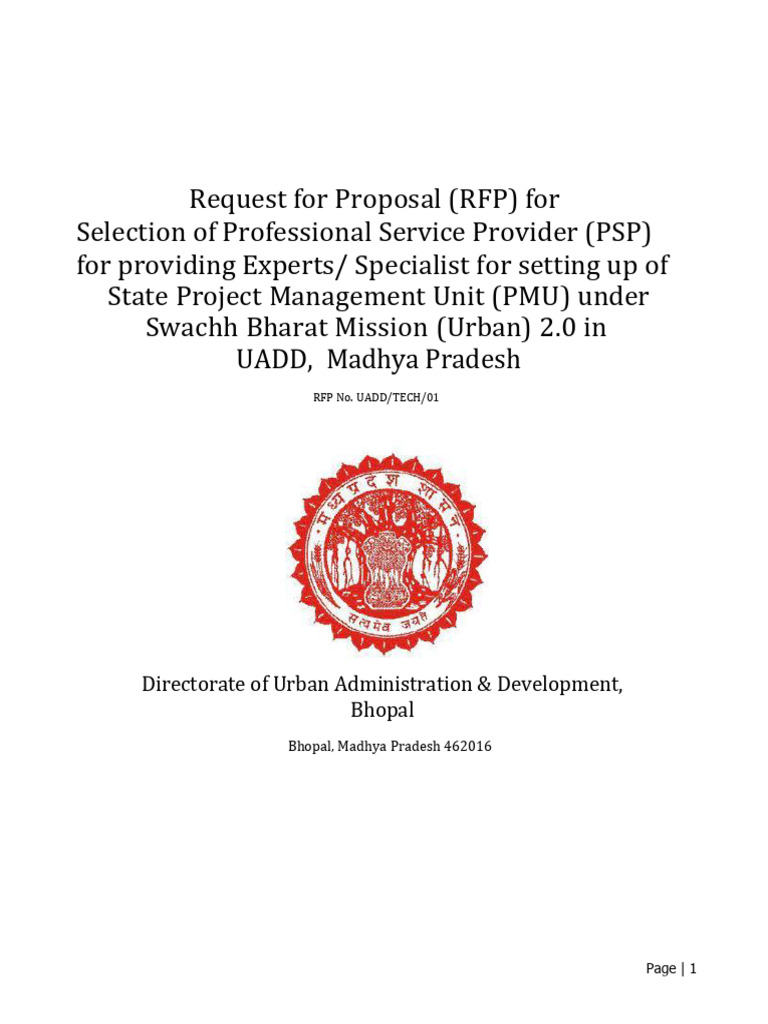 1 SBMUADDRFP2023 Final | PDF | Request For Proposal | Procurement