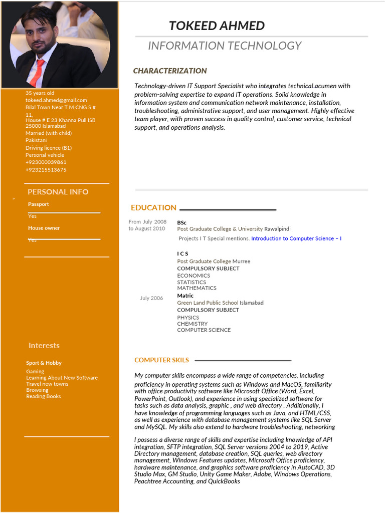Tokeed Ahmed New PDF | PDF | Databases | Microsoft Sql Server