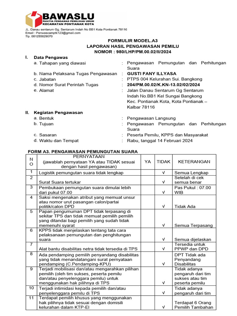 Form A3 Dan A4 Pungtungsura Pdf