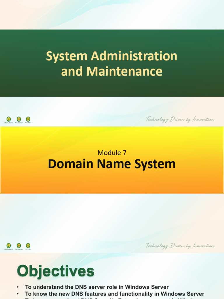 Module 7 Domain Name System | Download Free PDF | Domain Name System | Computer Networking