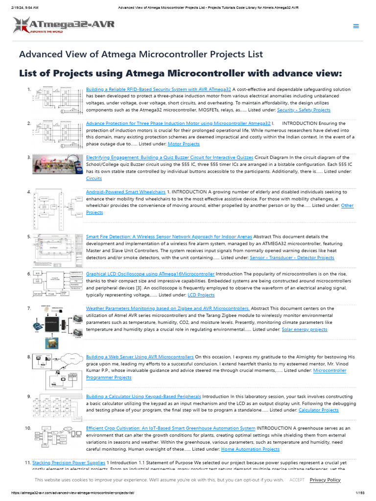Advanced View of Atmega Microcontroller Projects List - Projects ... Advanced View of Atmega Microcontroller Projects List - Projects ...