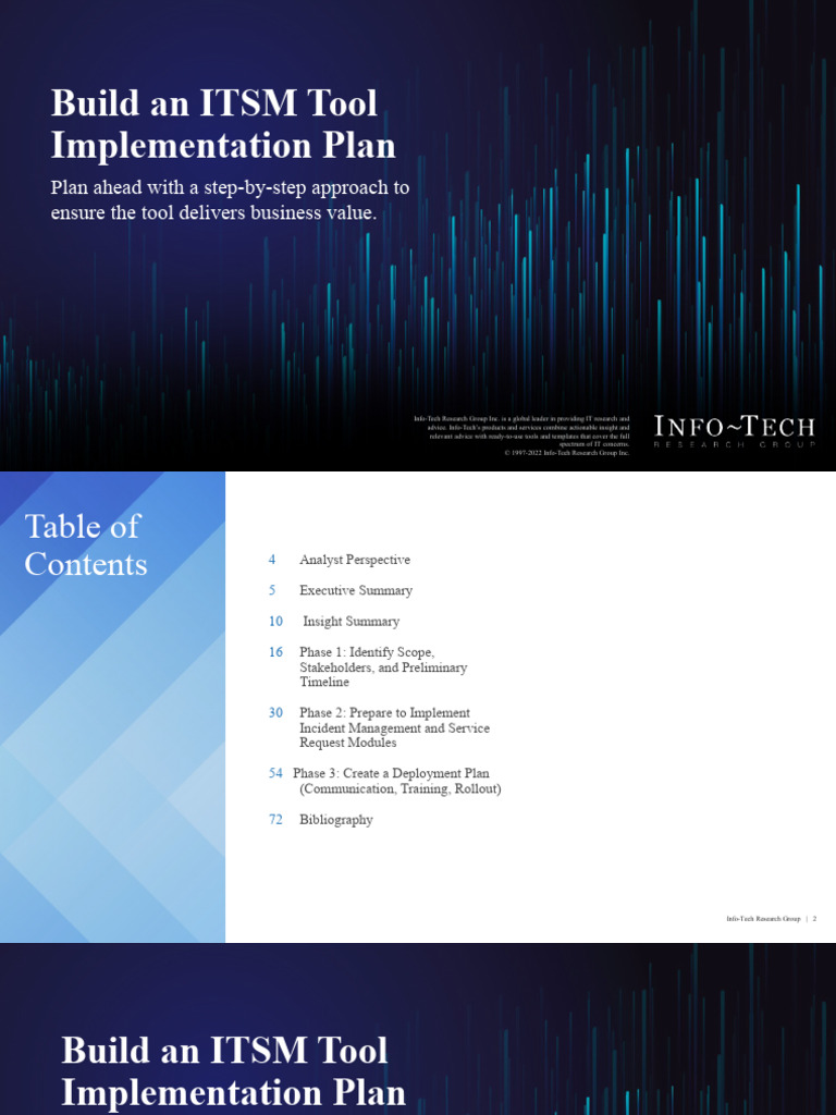 It Build An ITSM Tool Implementation Plan Phases 1 3 V1 | Download Free ...