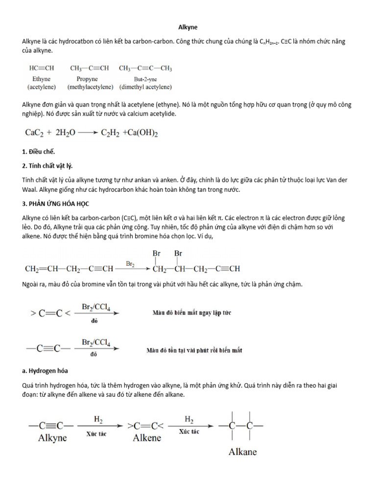 Alkyne | PDF