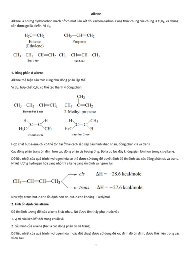 Alkene | PDF