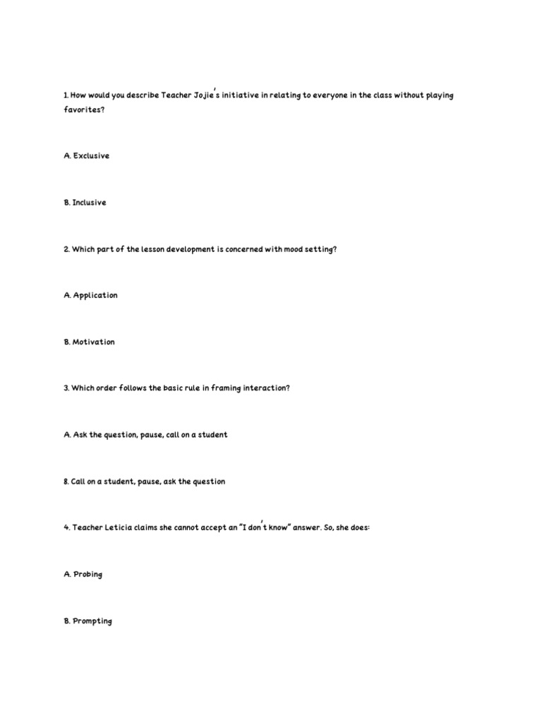 Teaching Strategies and Questioning Techniques | PDF | Learning Theory ...