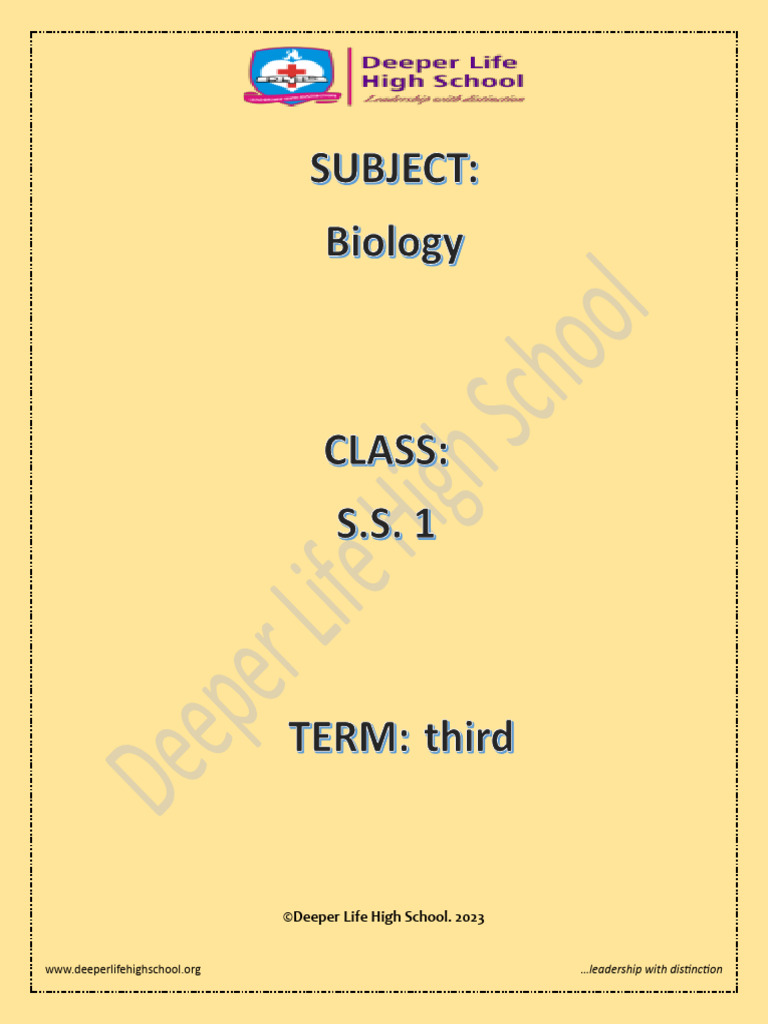 SS1 Biology Third Term Lesson Plan | PDF | Estuary | Oceans