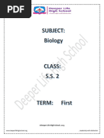 Basic Science Js3 LESSON NOTES | PDF | Nervous System | Neuron