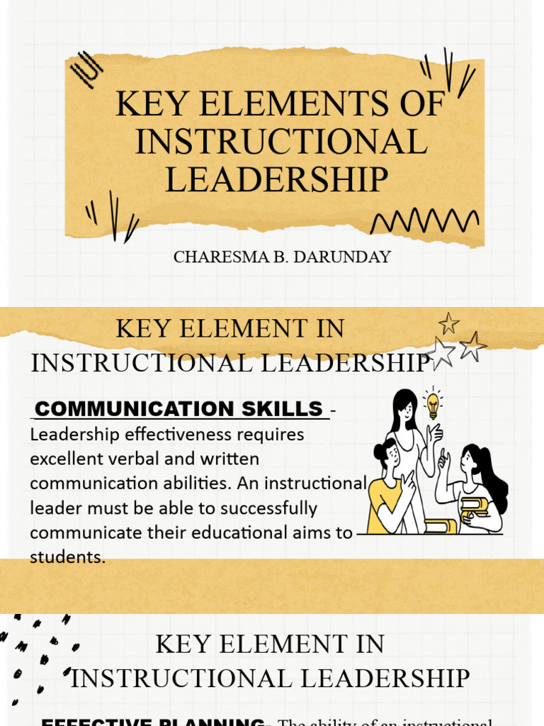 Key Elements of Instructional Leadership | PDF | Self-Improvement ...