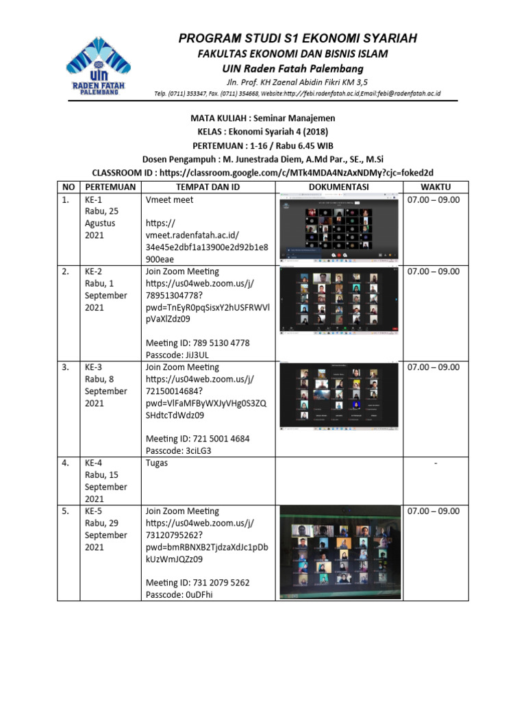 CONTOH Laporan Zoom Metting | PDF
