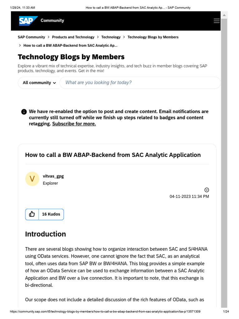 How To Call A Bw Abap Backend From Sac Analytic Ap Sap Community Pdf