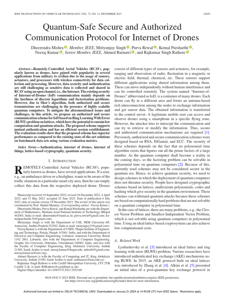 Quantum-Safe Secure and Authorized Communication Protocol For Internet ...