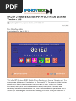 PUPCET Reviewer - PUP Entrance Exam Practice Test - Clopified | PDF ...