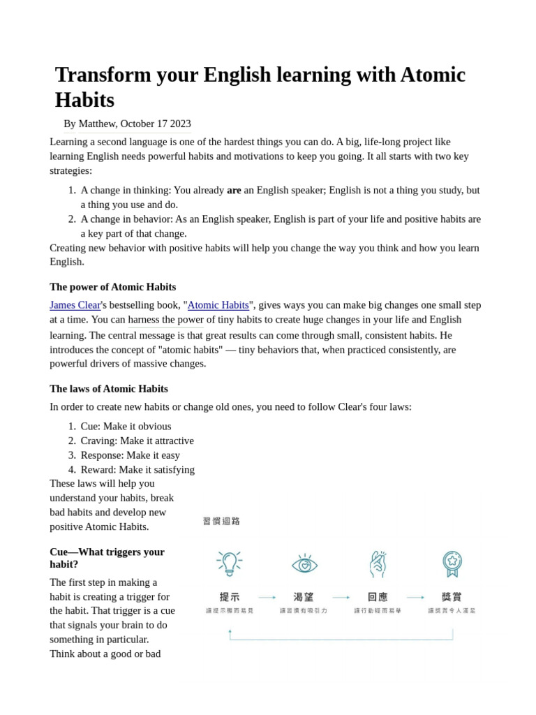 Atomic Habit | PDF | Habits | Motivation