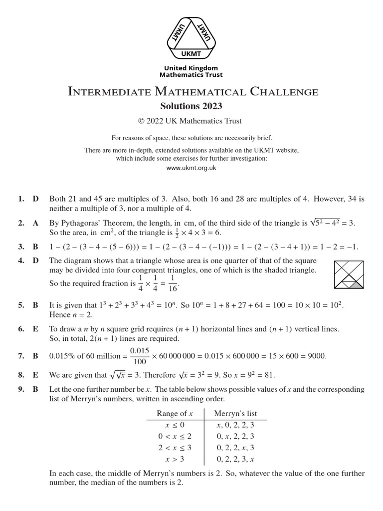 IMC 2023 Solutions | Download Free PDF | Triangle | Euclid