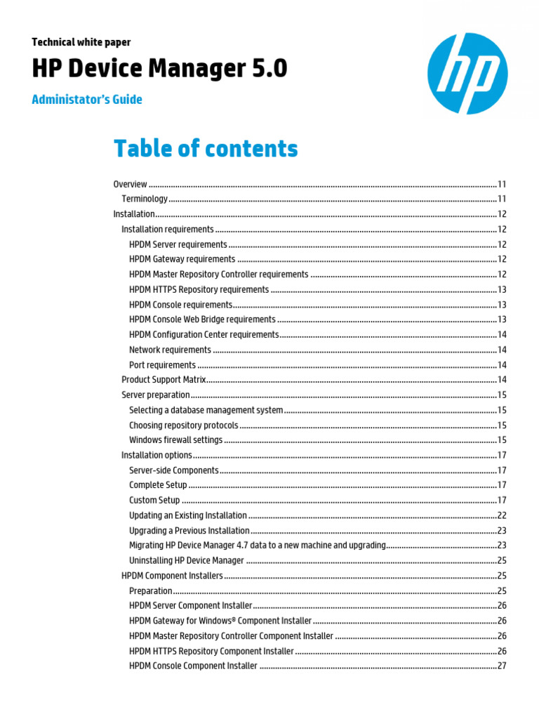 HPDM-5 0 | PDF | Computer Network | Server (Computing)