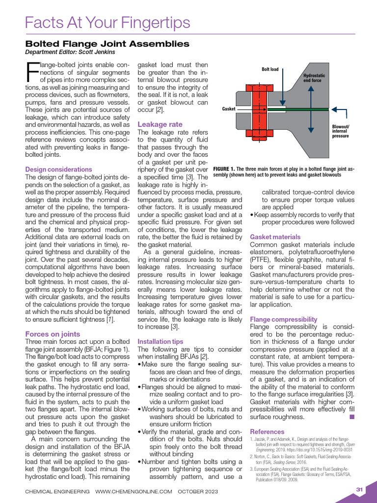 Bolted Flange Joint Assembly Guide | PDF | Leak | Mechanical Engineering
