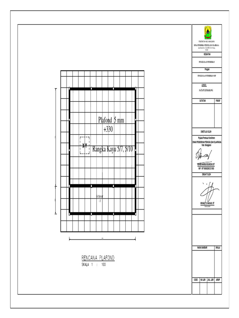 Plafond 5 MM +330 Rangka Kayu 5/7, 5/10: Selasar - 3 | PDF