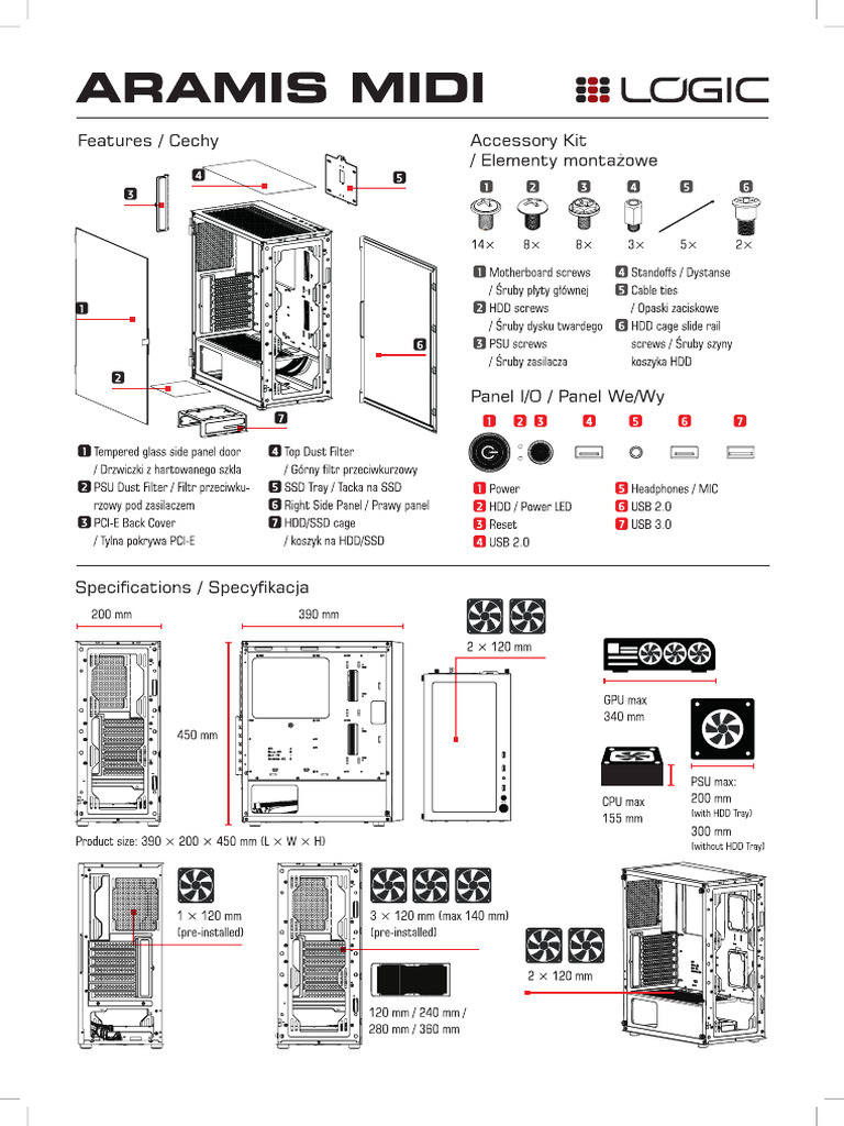 Obudowa LOGIC Aramis ARGB | PDF