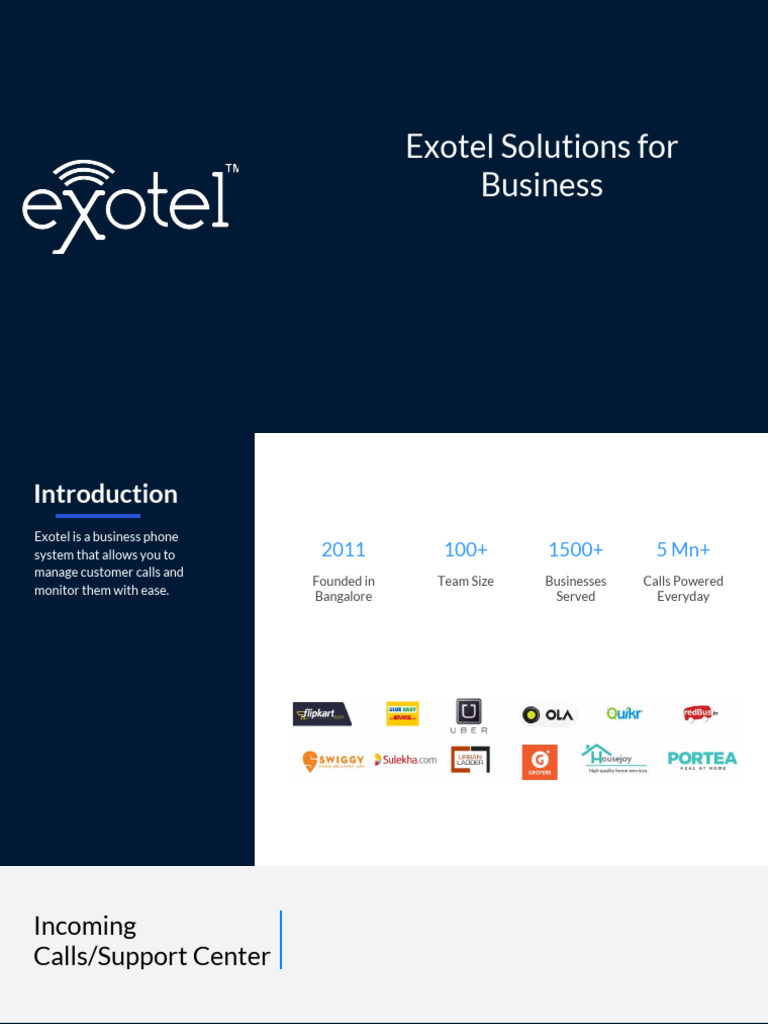 Exotel Solutions For Business | PDF | Customer Relationship Management ...