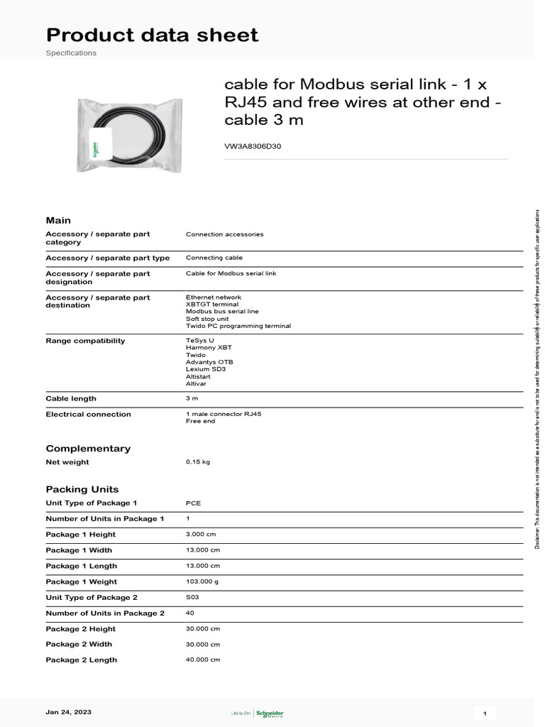 Lexium SD3 & Motors - VW3A8306D30 | PDF | Electronics | Manufactured Goods