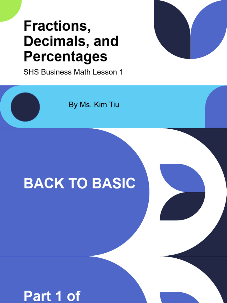 Business Math Basics | PDF | Percentage | Numbers