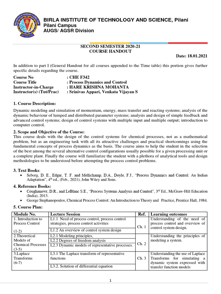 PDC Handout | PDF | Control Theory | Computing