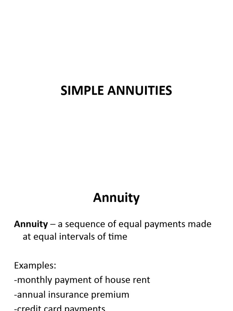 Simple Annuities | PDF | Present Value | Trade