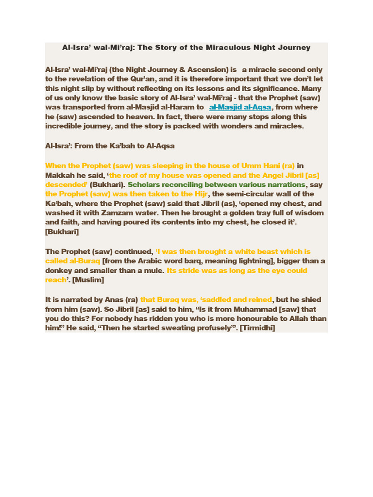 Al Isra' | PDF | Muhammad | Abrahamic Religions
