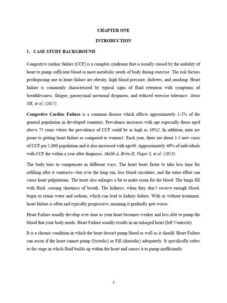 Case Study Cardiac Failure | PDF | Heart | Heart Failure
