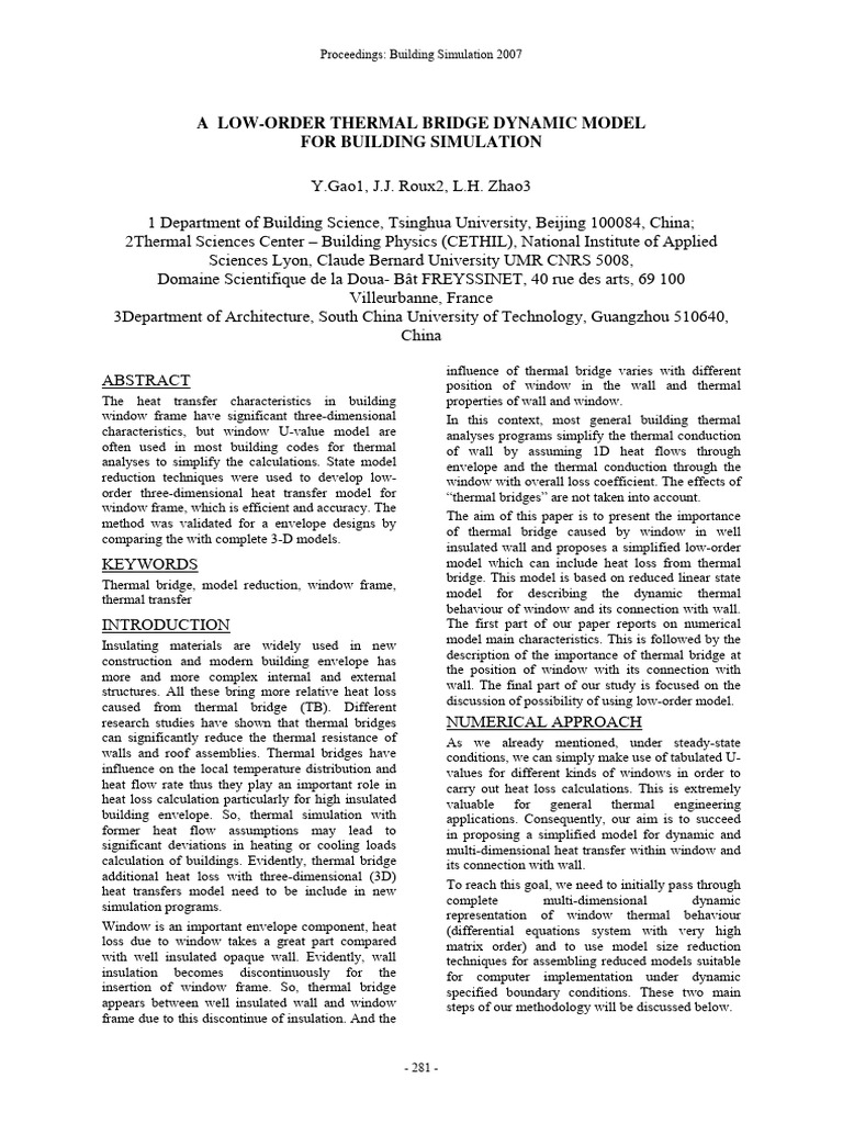 bs2007 Gao | PDF | Heat Transfer | Heat