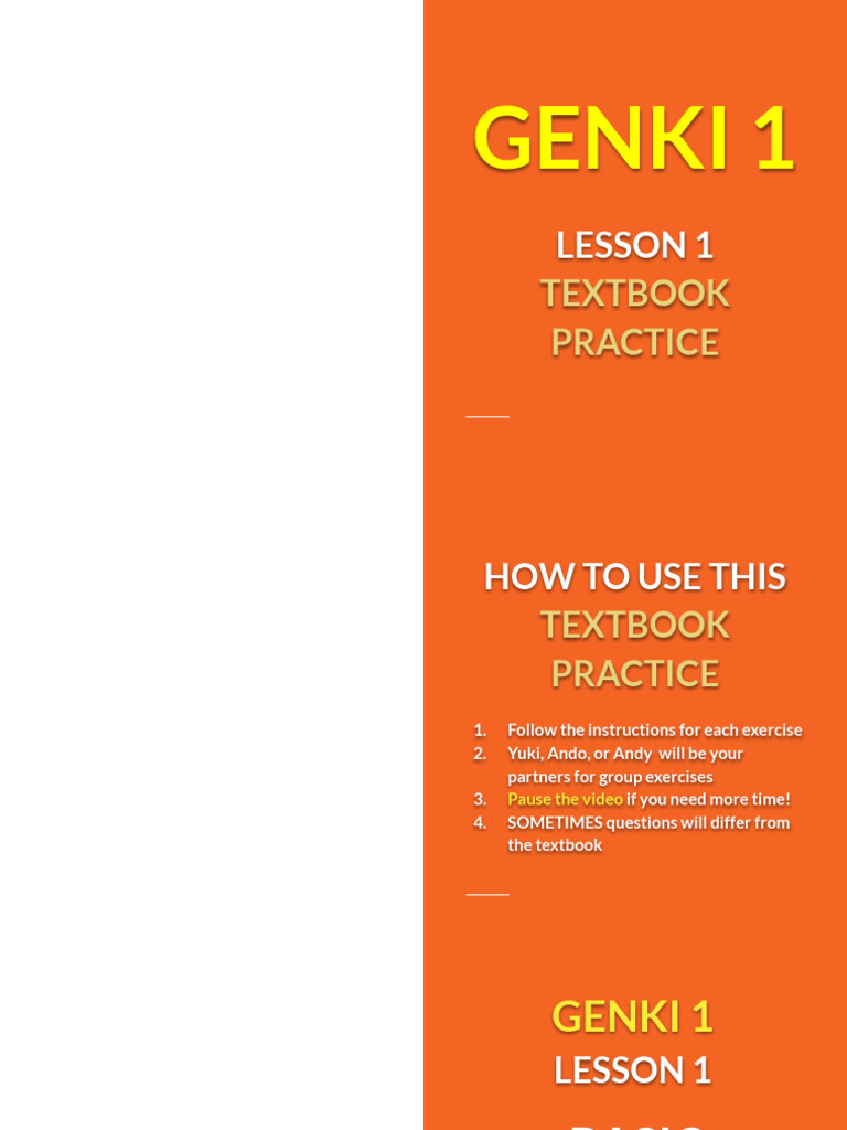Textbook Practice Lesson 1 | PDF
