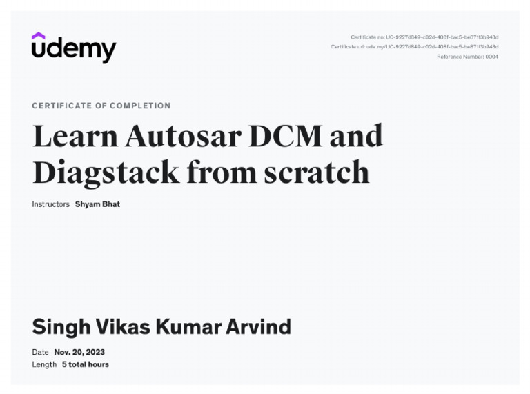 UC-Learn Autosar DCM and Diagstack From Scratch | PDF