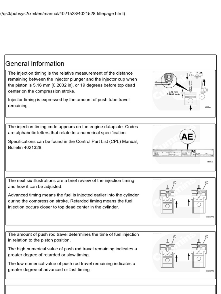 Kta50 Injector Timing | Download Free PDF | Fuel Injection | Piston