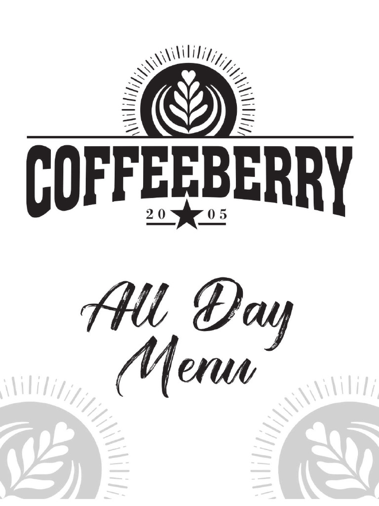 Coffeeberry Menu 2023 | PDF