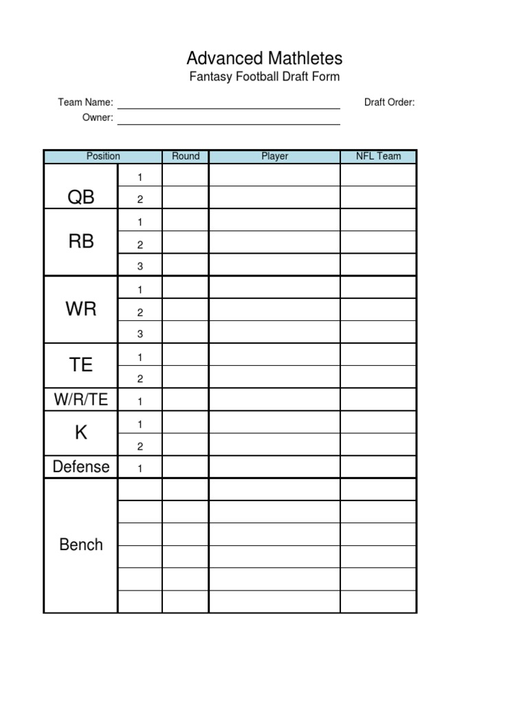 Fantasy Football Management Tools | PDF