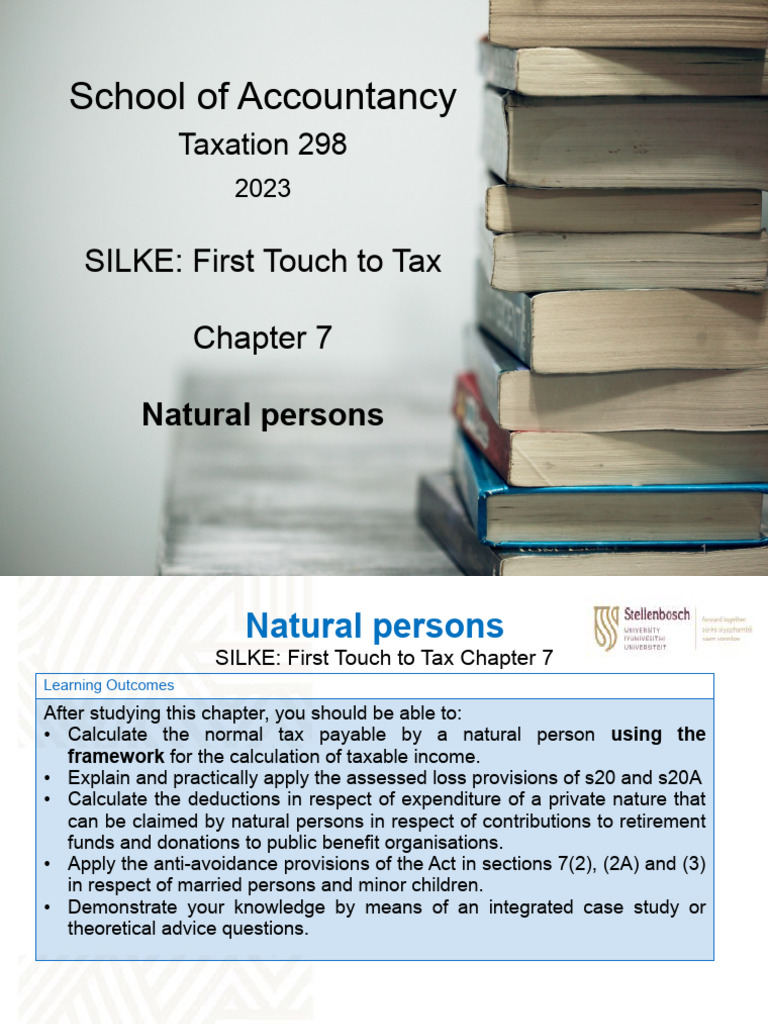 Tax298 - 2023 - Chapter 7 - Slides | PDF | Taxes | Tax Deduction