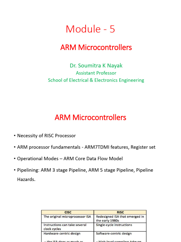 Module - 5 - ARM | PDF | Central Processing Unit | Integrated Circuit