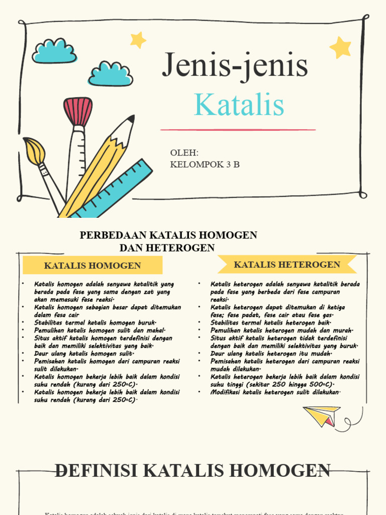 Jenis-Jenis Katalis Kelompok 3 | PDF