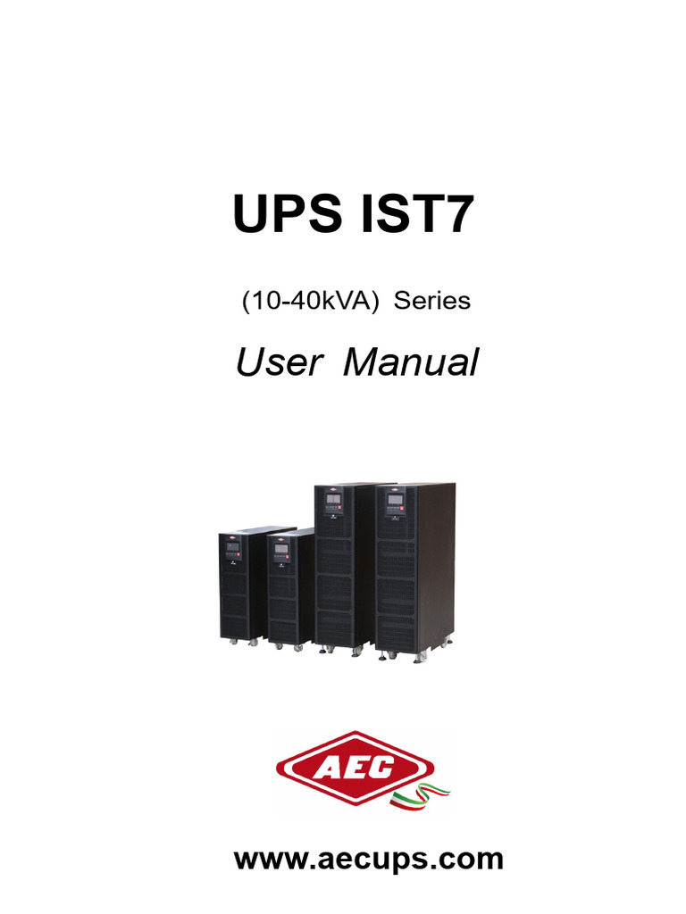 IST7 UPS User Manual (10-40kVA) | PDF | Power Supply | Power Inverter